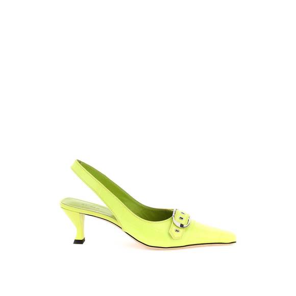 BY FAR | Shoes | By Far Crocoembossed Slingback Pumps | Poshmark